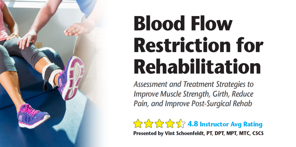 Blood Flow Restriction for Rehabilitation – Vint Schoenfeldt - Summit Professional Education